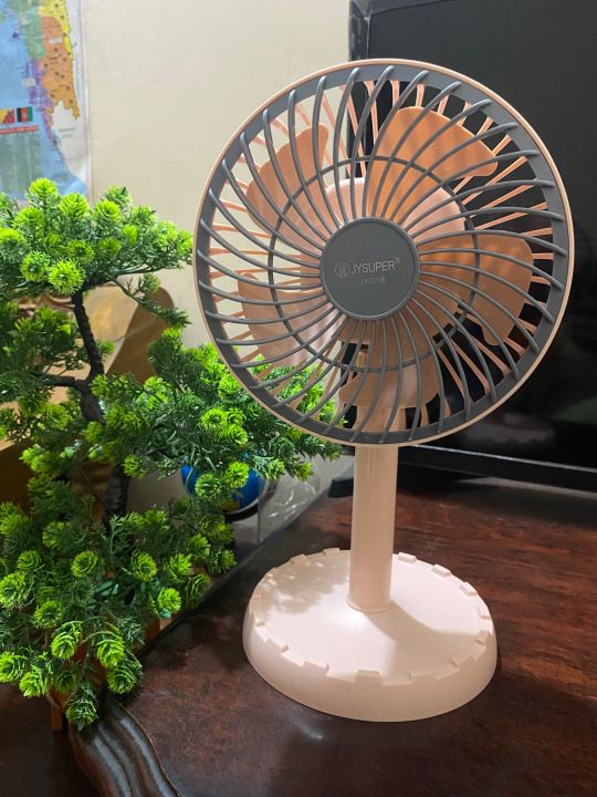 Joy Super Model JY-2218 Rechargeable mini Table Fan 4000mAh power ...