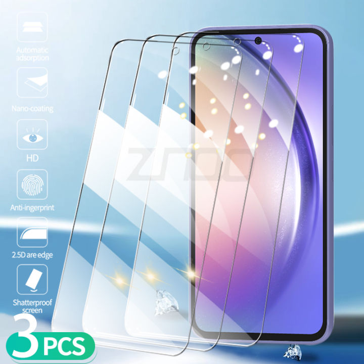 3Pcs Tempered Glass For Samsung Galaxy A14 A34 A54 A24 A25 A04s A04e ...