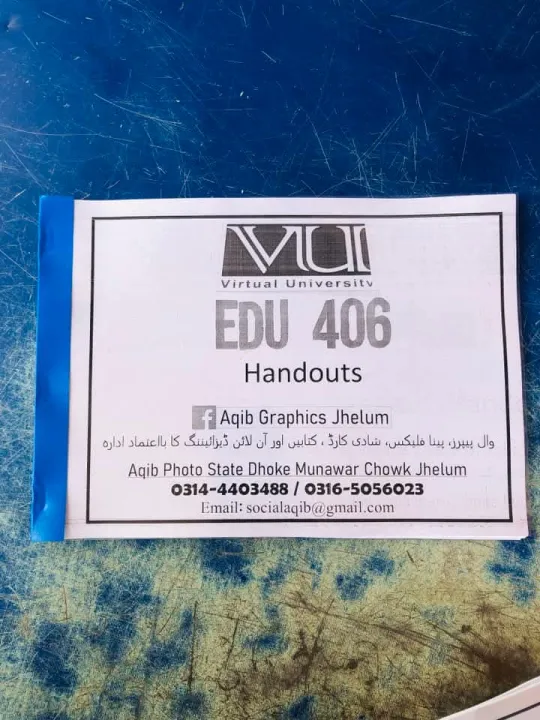 edu 406 handouts virtual University of Pakistan ( Vu book shop ) EDU ...