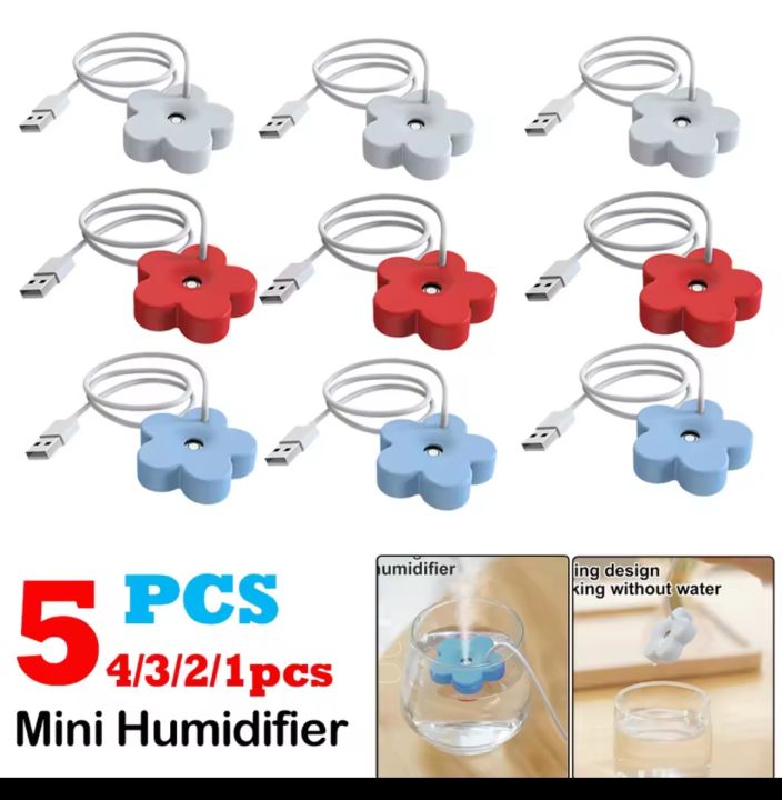 Portable Air Humidifier Petal Shaped Mini Ultrasonic Air Humidifier DC ...