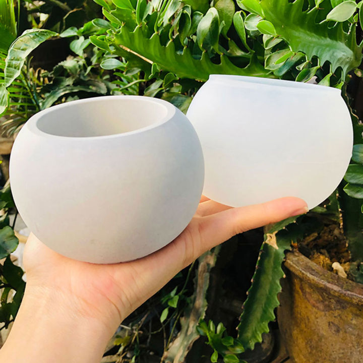 Spherical Flowerpot Silicone Mold DIY Candle Cup Jewelry Storage Box ...
