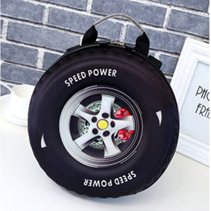 Lovely Kids Small Backpack 3d Car Tire Children Schoolbag Wheel ...