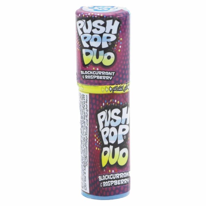 Bazooka Push Pop Dou Raspberry & Blackcurrant Candy 15 g ( Imported ...