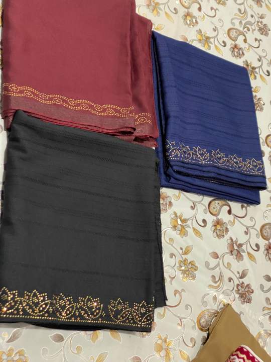 Womens summer stone work shawl | embellished shawl | high quality ...