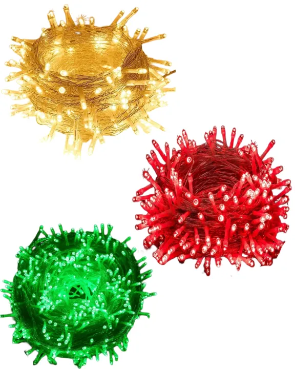 LED Fairy Light Of All Colours Golden, Red & Green For Home Decoration ...
