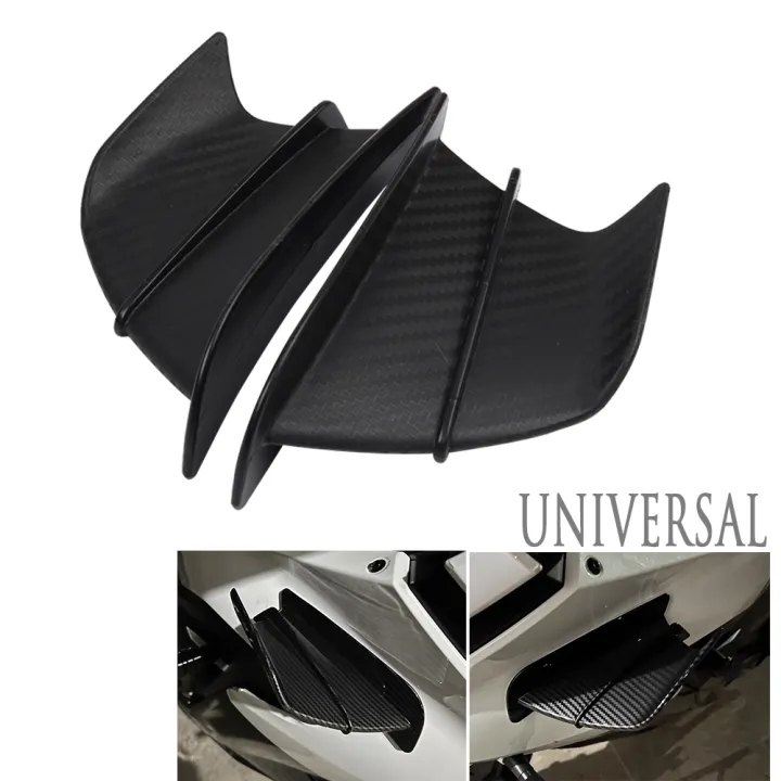 Motorcycle Wing Universal Aero Winglet Spoilers Canard for YAMAHA HONDA ...