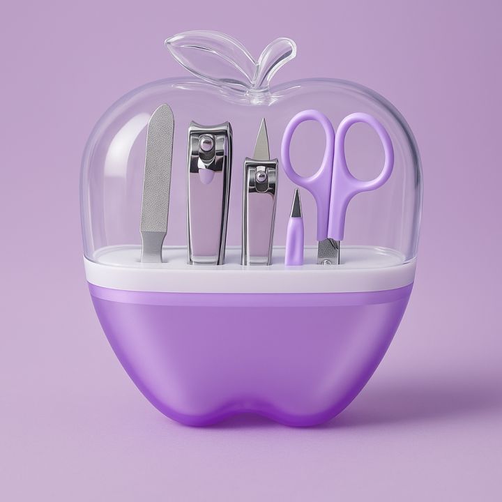7-in-1 Mini Manicure Set in Apple Case – Nail Care Kit for Women ...