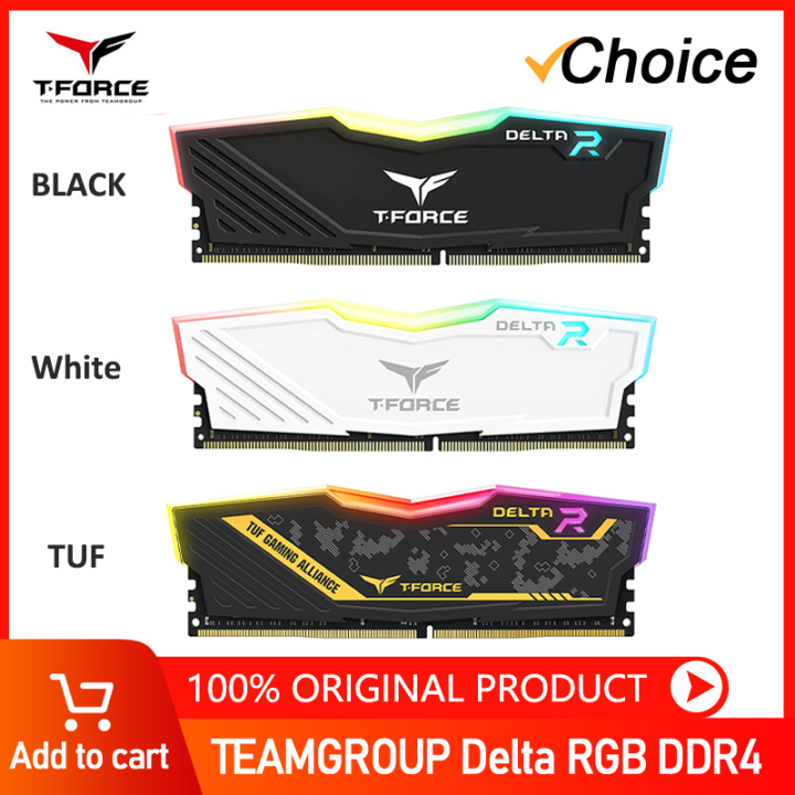 TEAMGROUP Delta RGB DDR4 8GB 16GB 32GB 3000 3200 3600MHz Desktop Gaming ...