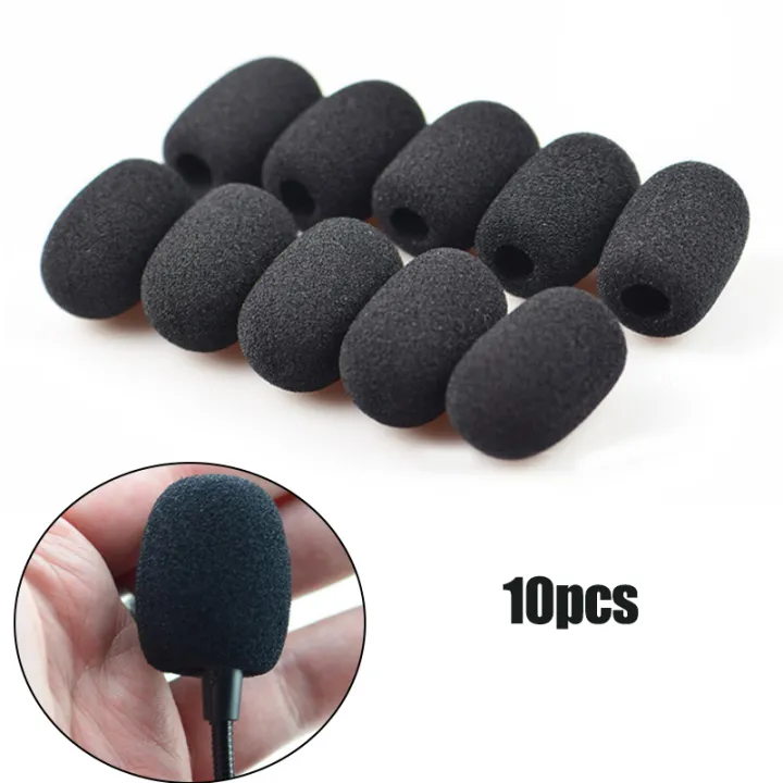 10PCS Microphone Windscreen Sponge Cover Headset Mic Foam Cover ...