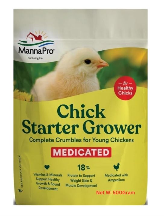 Manna Pro Chick Starter Grower - Medicated Chick Feed Crumble for Young ...