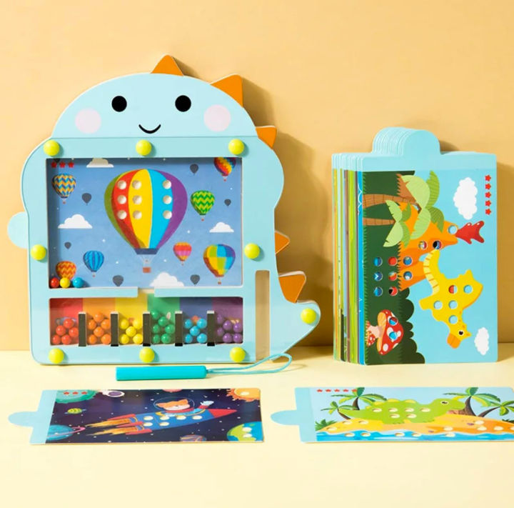 Magnetic Color Maze Montessori Wooden Educational Sorting Toy Magnetic ...