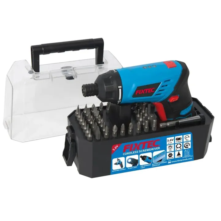 Fixtec Power Tool 3.6V Mini Portable 6.35MM Cordless Screwdriver with ...