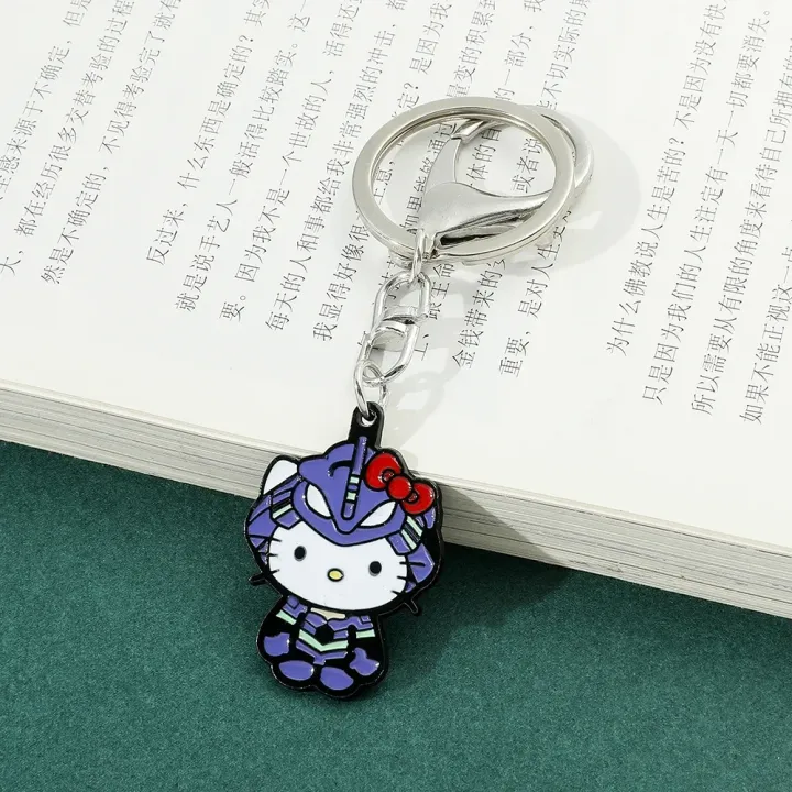 Neon Genesis Evangelion x Hello Kitty Enamel Keychain - EVA-01 Mecha ...