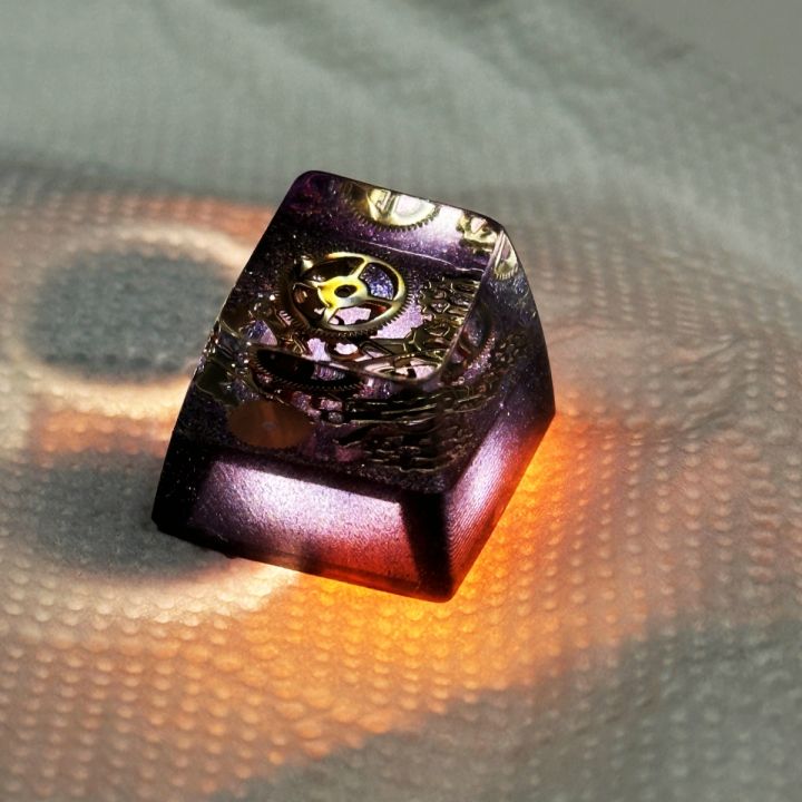 Resin Personalized Metal Gear Key Cap Diaphanous Cross Axis Mechanical ...