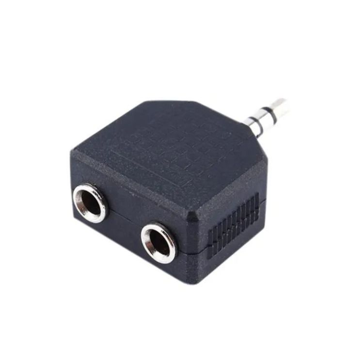 3.5 mm Stereo Jack Splitter Adapter - Black | Daraz.com.bd