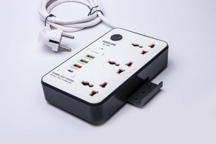 Maxline ML-804 USB Fast Charging Multiplug Power Strip | Daraz.com.bd