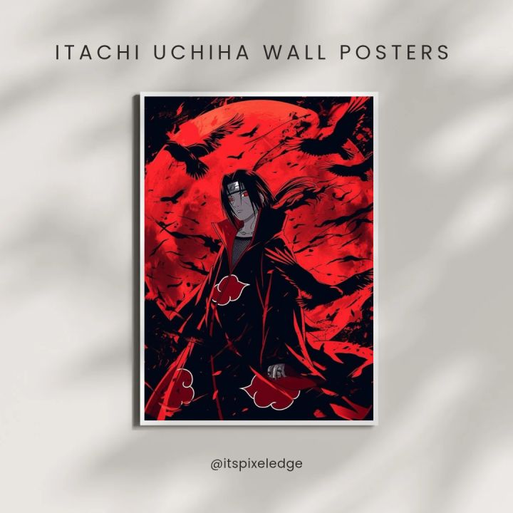 Itachi Uchiha Wall Poster – Naruto Anime Room & Gaming Decor | Daraz.pk