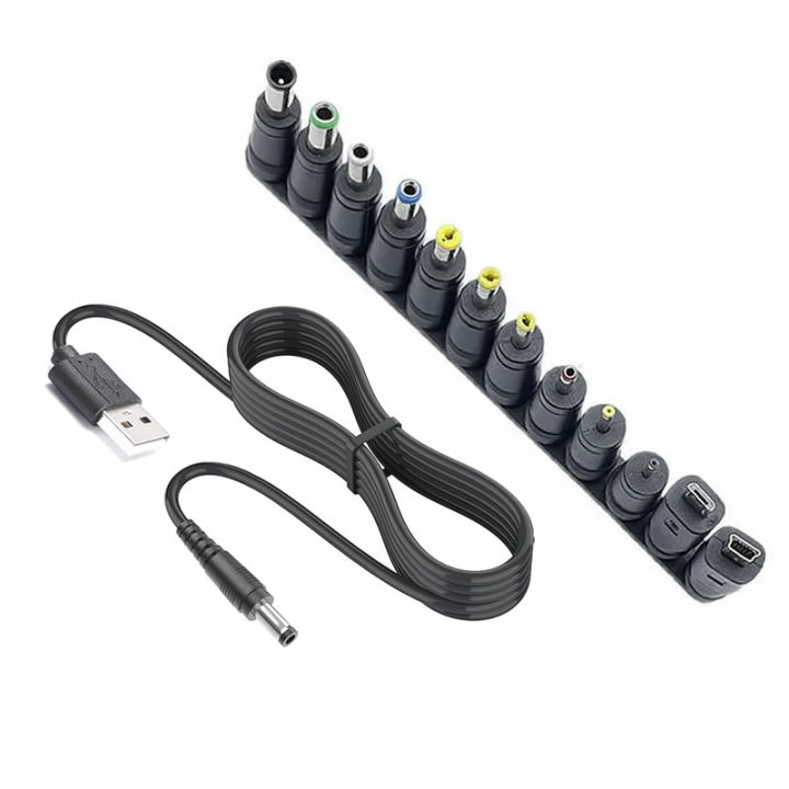 1M/2M USB to DC Power Cable, DC 5V Power Cord 5.5 2.1mm Jack Charging ...