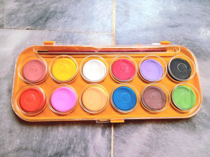 12 color paint plate for painting | Daraz.pk