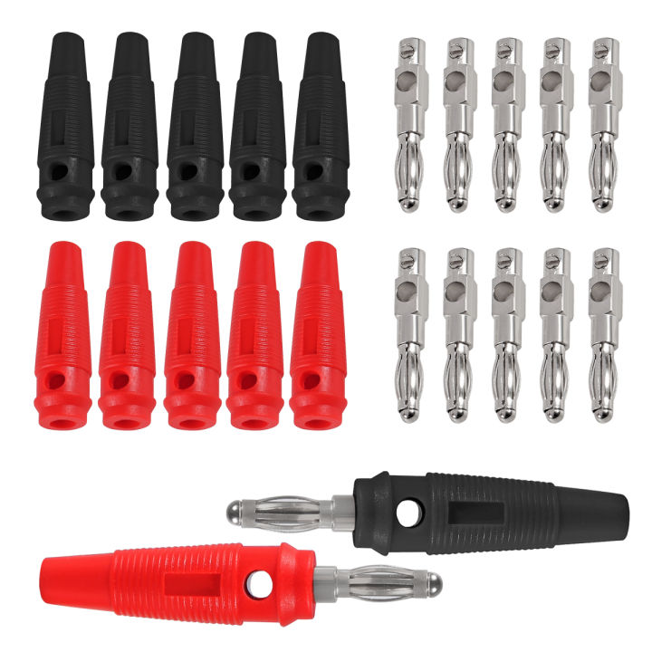 10Pcs 32A High Current Screw Type 4mm Banana Plugs Male Stackable ...