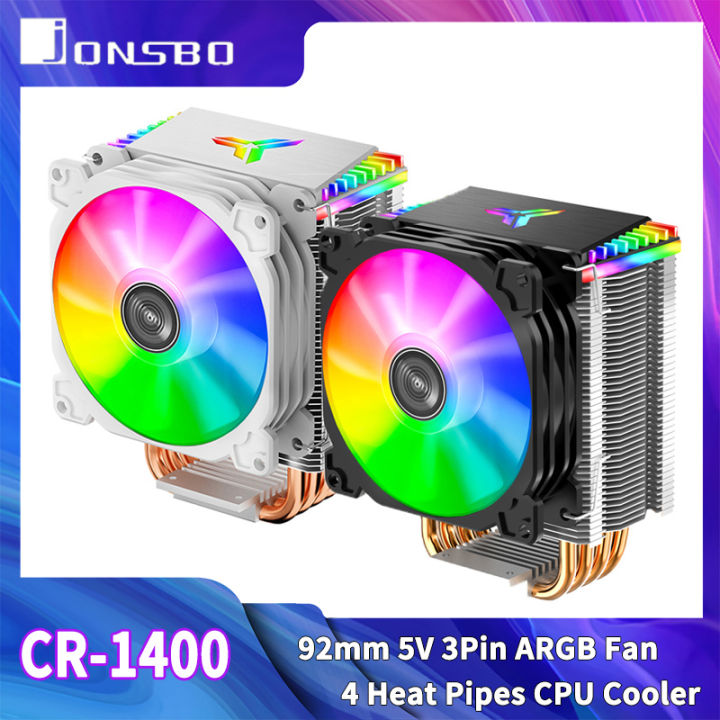 JONSBO CR-1400 4 Heat Pipe Tower 5V 3Pin ARGB CPU Cooler ITX Air-cooled ...