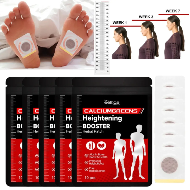 Grow Taller Foot Patches Height Growth Hormone Enhancer Plaster Vitamin ...
