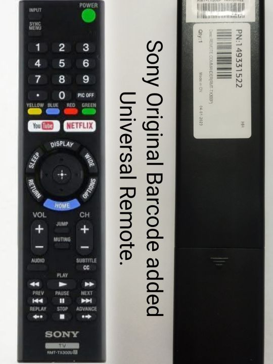 Sony Bravia Universal Remote / Barcode Added Original Remote For All ...