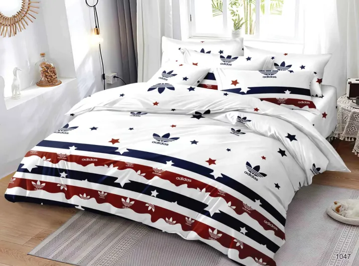 Adidas bed sheet with 2 pillow covers | Daraz.lk