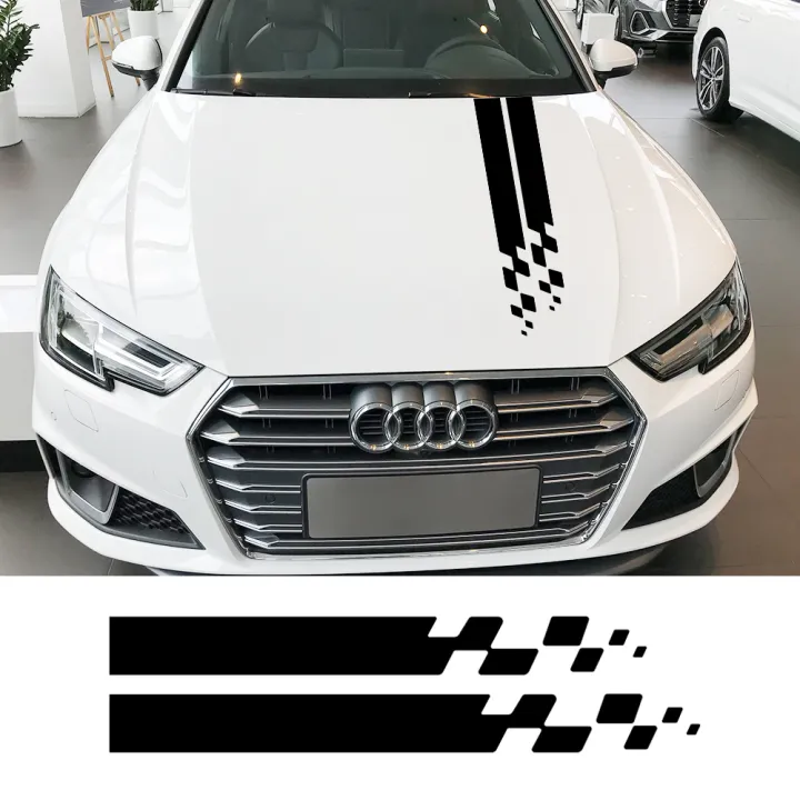 Universal Car Hood Cover Stickers Auto Racing Sport DIY Styling Bonnet ...