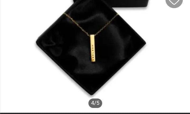 Vertical 3D Bar Locket With Your Own Name | Daraz.pk