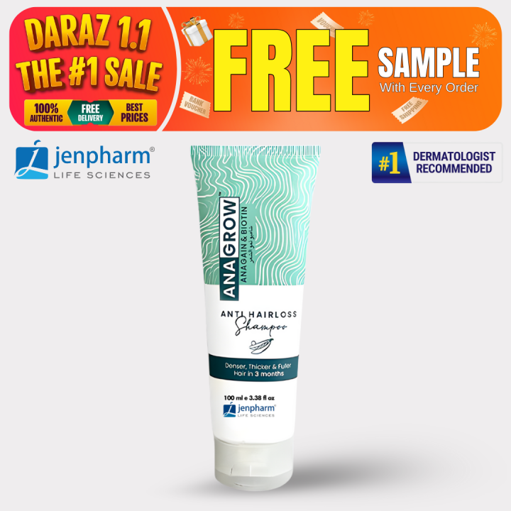 Jenpharm - Anagrow Anti Hair Loss Shampoo 100ml | Restores Hair | Anti ...