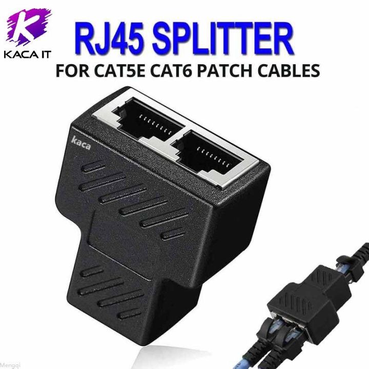 RJ45 Cat6 CAT5e splitter 1 to 2 way LAN network Ethernet adapter | Shop ...