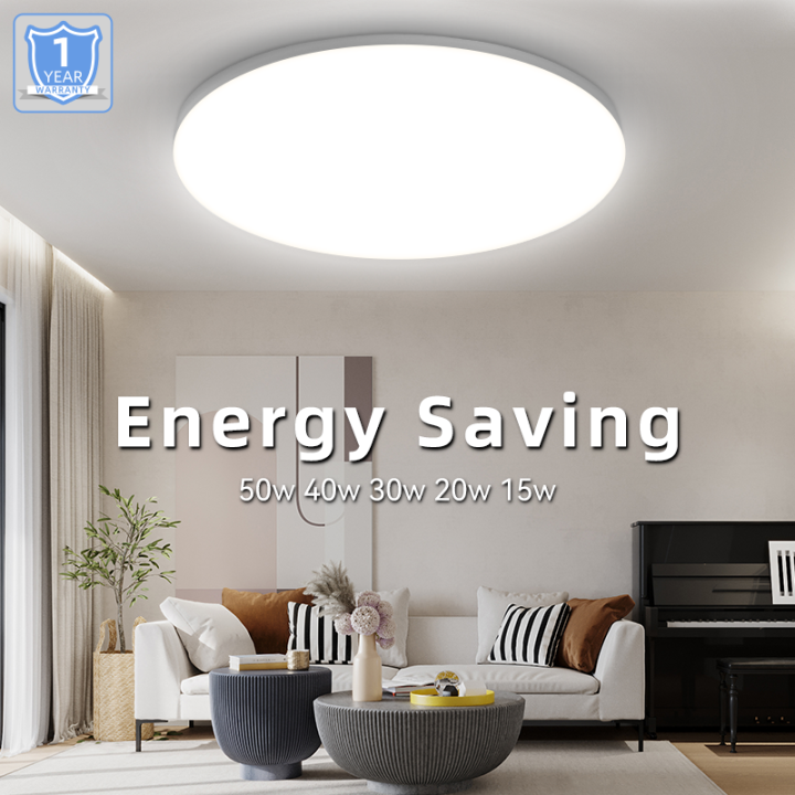 Round Led Ceiling Lamp Energy Saving 50W 30W 20W 15W Simple Style ...