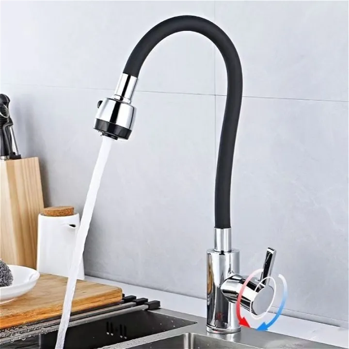 2 Modes Spray Faucet Universal Rotating Kitchen Faucet Rubber Tube Sink ...