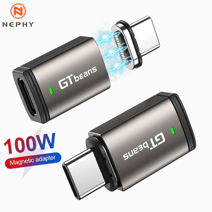 USB C To Type C Magnetic OTG Adapter PD 100W Fast Charging USBC Magnet ...