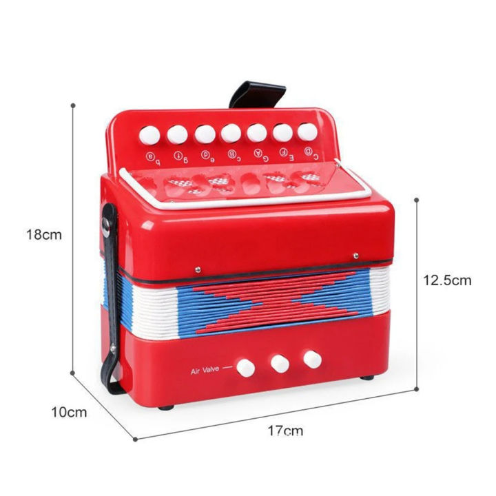 New Organ 7 Keys 2 Bass Accordions, Kids Accordion Mini Toy Musical ...