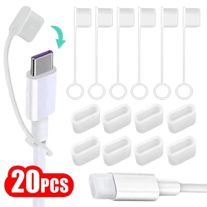 Type-C Charging Port Transparent Dust Plug With Rope Anti-Lost ...