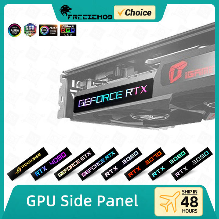FREEZEMOD GPU Side Panel RTX3090 GTX ROG PC Decoration Video Card Plate ...