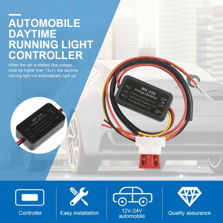 Car LED DRL Controller Auto Daytime Running Light Relay Harness Dimmer ...
