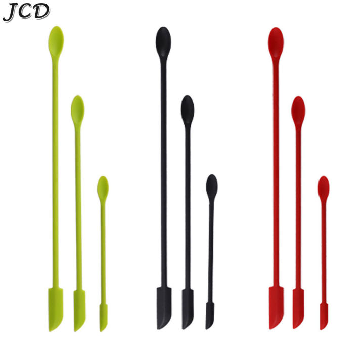 JCD 3pcs Silicone Cream Spatula Small Makeup Spatulas for Kitchen Glass ...