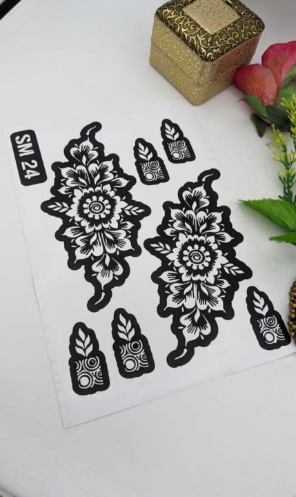 Mehndi sticker mehndi stencil for girls | Daraz.pk
