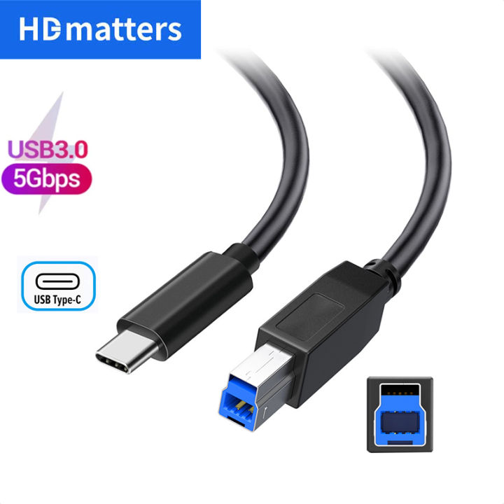 USB C to USB B 3.0 Type B printer Cable USB 3.1 Type C to Type B USB 3. ...