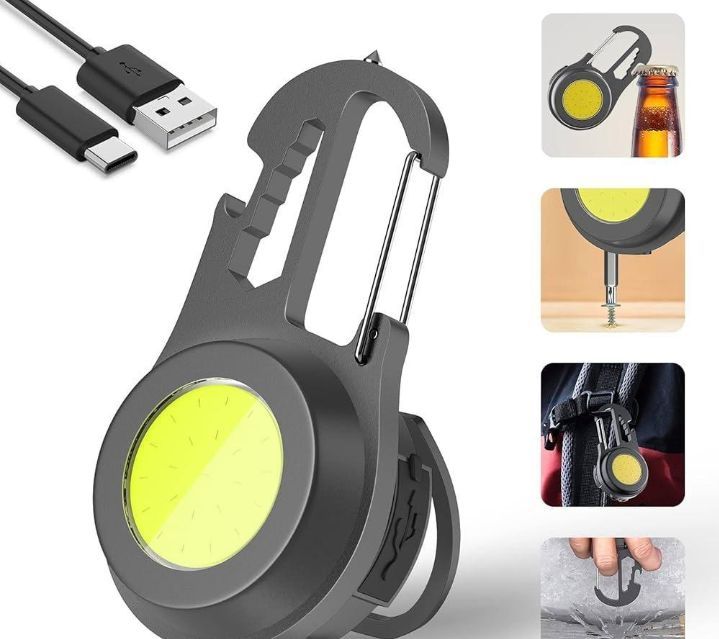 USB rechargeable type c charging keychain light | Daraz.pk