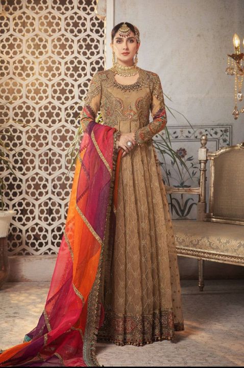 *MARIA B full embroidered frock 👗* | Daraz.pk