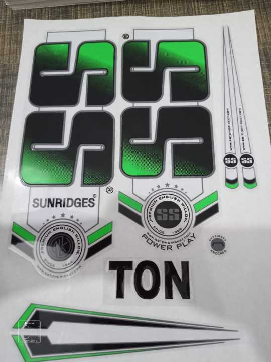 New 3D 2024 SS Blue GreenAnd Black Gunther Edition Cricket Bat Sticker ...