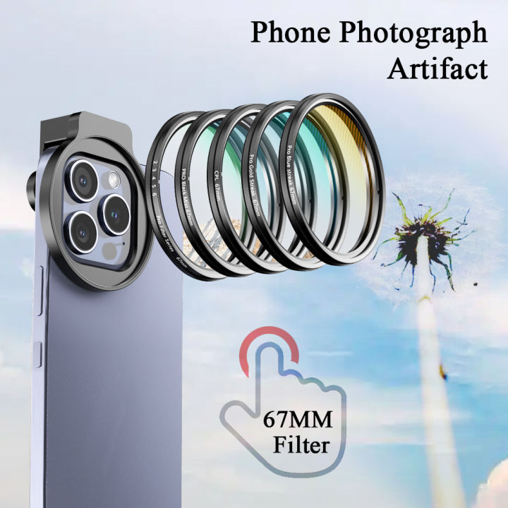 67mm Filter Adapter Phone Universal Filter Star Variable ND CPL for ...