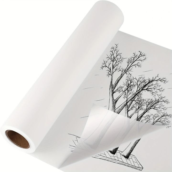 Tracing Paper Roll 12 in X 50 Yards White Trace Paper Translucent Clear ...