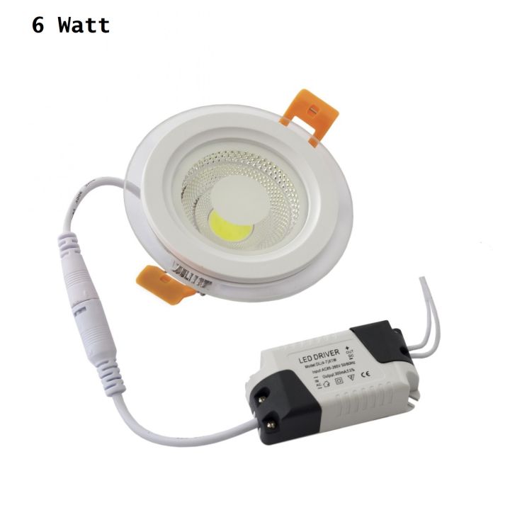 (Imported) 6W RGB Color LED ROUND SPOT GLASS 6Watt LED Round Glass ...