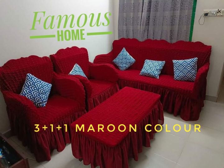 Turkey original spandex elastic sopa cover 3+1+1 customised size wooden ...