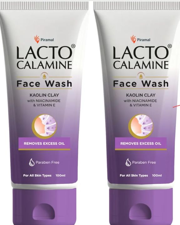 Lacto Calamine Face Wash For Oily Skin |100ml each- Pack of 2 | Kaolin ...